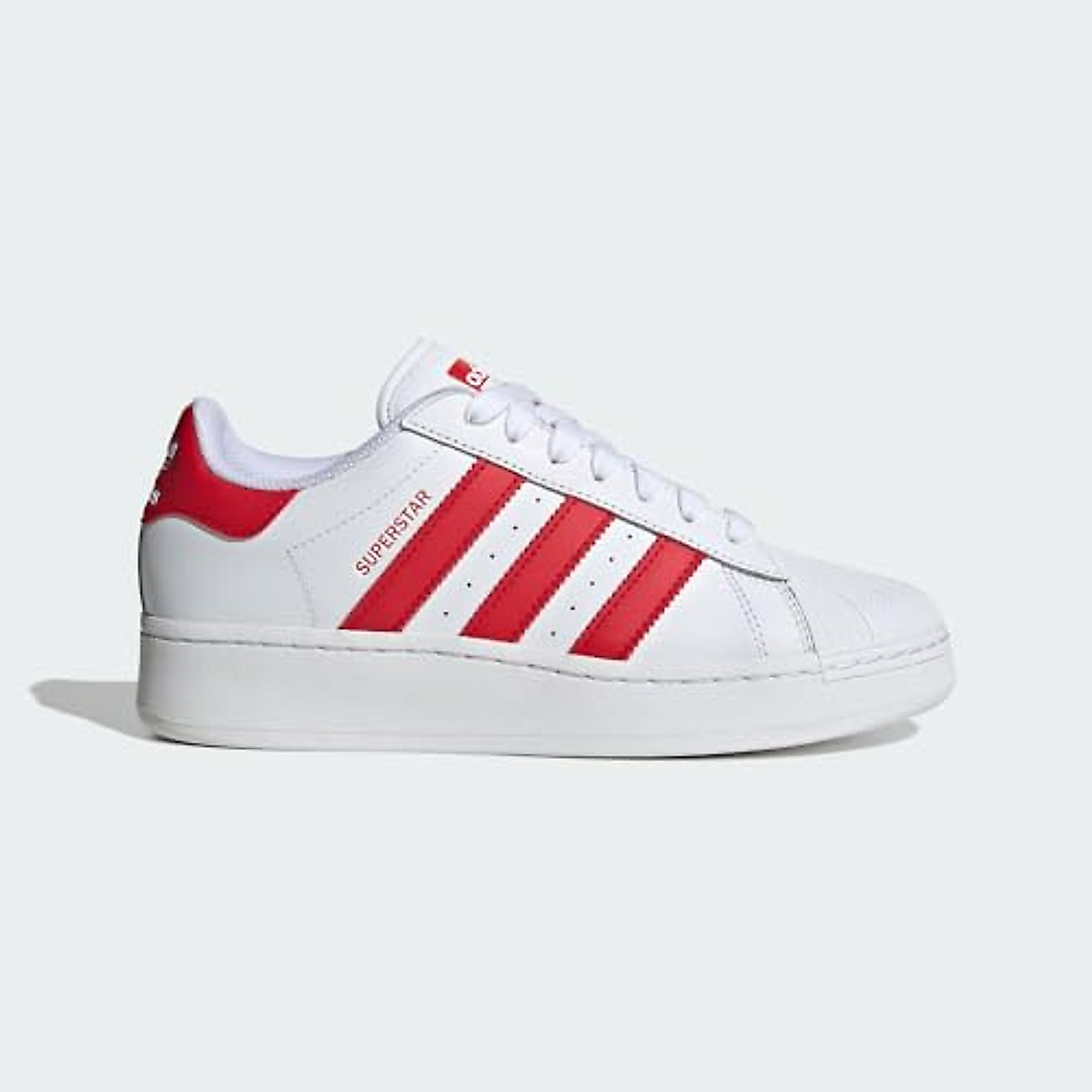 adidas Originals Superstar XLG White/Better Scarlet/Footwear White Men's 10.5, Women's 11.5 Medium