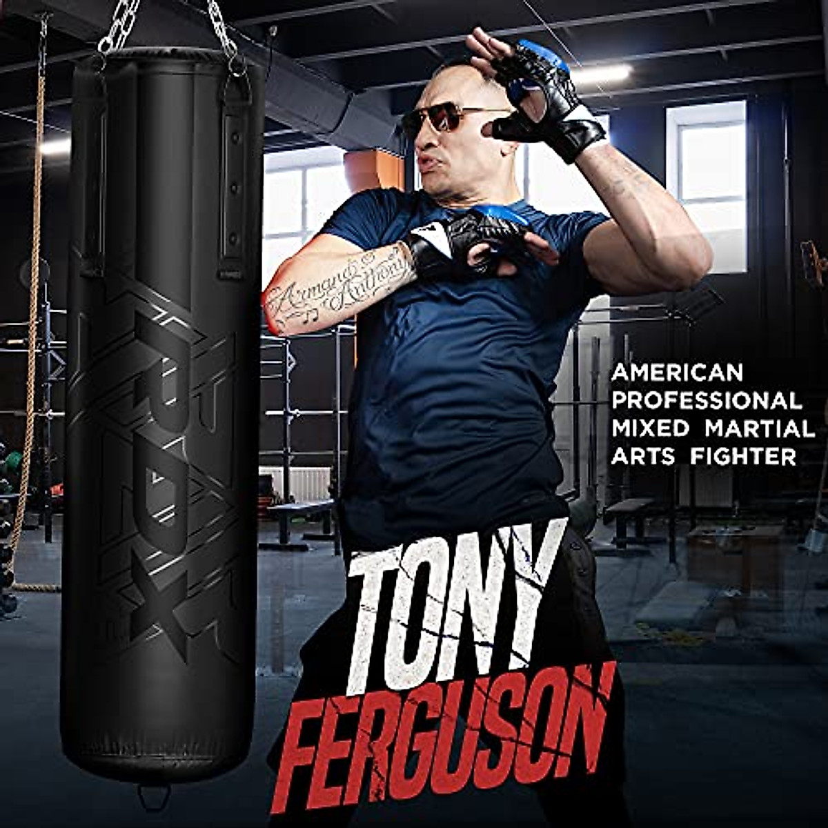 RDX Heavy 5FT Punching Bag for Pro Training, 55lbs Pre Filled with 110lbs Max Filling Capacity, 3PC Boxing Bag Set with Gloves Hanging Steel Chain, Kickboxing MMA Muay Thai BJJ Karate Home Gym Fitness