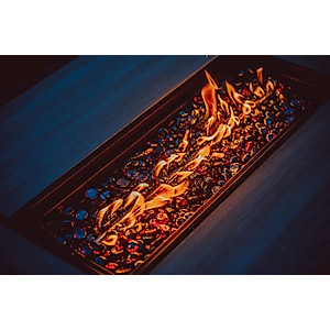 Grand patio Sofa Sets 5 Pieces Conversation Set with Fire Pit Table, Luxury Heavy Duty Wicker Patio Furniture Sectional Sofa with Thick Cushions (Brown Set with Fire Pit, 5 PCS)