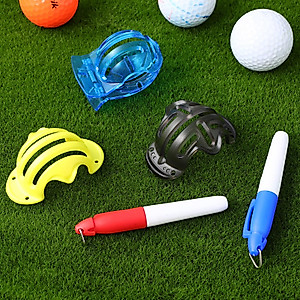 BESPORTBLE 1 Set Tools Golf Balls Golf Marker Hat Clip Golf Ball Markers for Putting Golf Ball Markers Stamp Golf Ball Marker Pen Golf Ball Markers with Hat Clip Balance Supplies Plastic