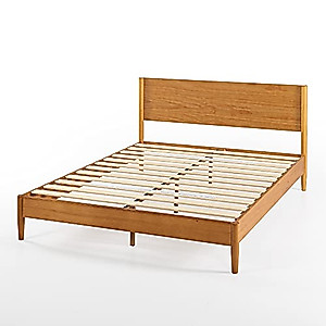ZINUS Allen Mid Century Wood Platform Bed Frame / Solid Wood Foundation / Wood Slat Support / No Box Spring Needed / Easy Assembly, King