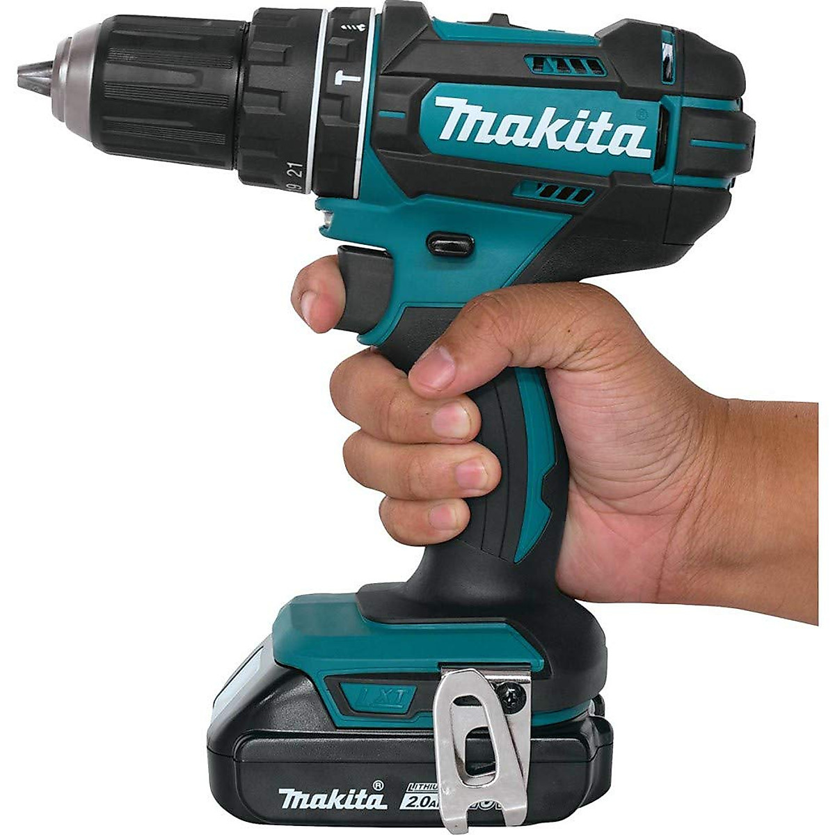 Makita XPH10R 18V Compact Lithium-Ion Cordless Hammer Driver-Drill Kit (2 Amp), 1/2"