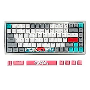 YUNZII AK84 84-Key Hot-Swappable Gaming Mechanical Keyboard with Double Shot PBT Keycaps, RGB, Aluminum Frame for Mac Windows (Gateron Black Switch, Silver)