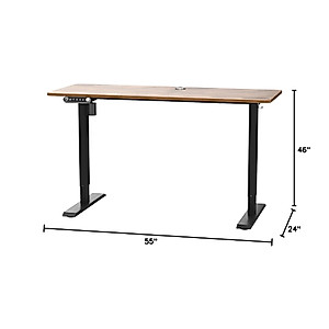 farexon 55 x 24 Inch Electric Standing Desk Adjustable Height, Sit-Stand Desk with Oversized Mouse Pad， Double Crossbeam Structure, Four Preset Heights, 27''-45'' Lifting Range Stand up Desk