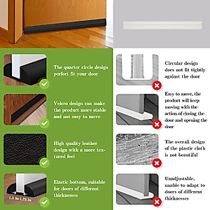 Door Draft Stopper 36inch-Adjustable Under Door Draft Blocker, Double Side Draft Stopper for Bottom of Door Insulator Door Sweep Weather Stripping Soundproof