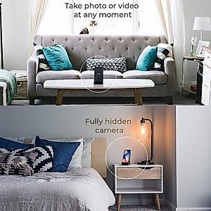 LIZVIE Spy Cameras with Wireless Charger, 1080P HD Mini Phone Charger Nanny Camera Cam Surveillance for Home Office