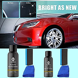 Plastic Revitalizing Coating Agent, Nano Plastic Refreshing Coating, Plastic Parts Refurbish Agent for Car, Automotive Interior Cleaning Retreading Agent, Effective Restoration (30ml-1Pcs)
