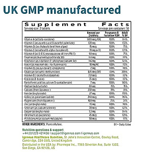 High Absorption Methylated Prenatal Multivitamin, Folate for MTHFR, Clean Label, Gentle Iron, Choline, Natural Calcium & Magnesium, Vegan Vitamins for Pregnancy, 60 Tablets, by Igennus