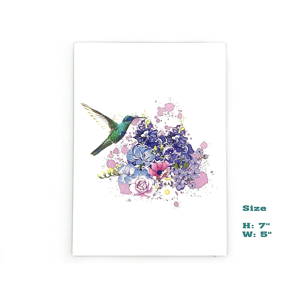 Floral Symphony: A Hummingbird Pop-Up Greeting Card, Birthday Card, Mothers Day Card, All Occasions