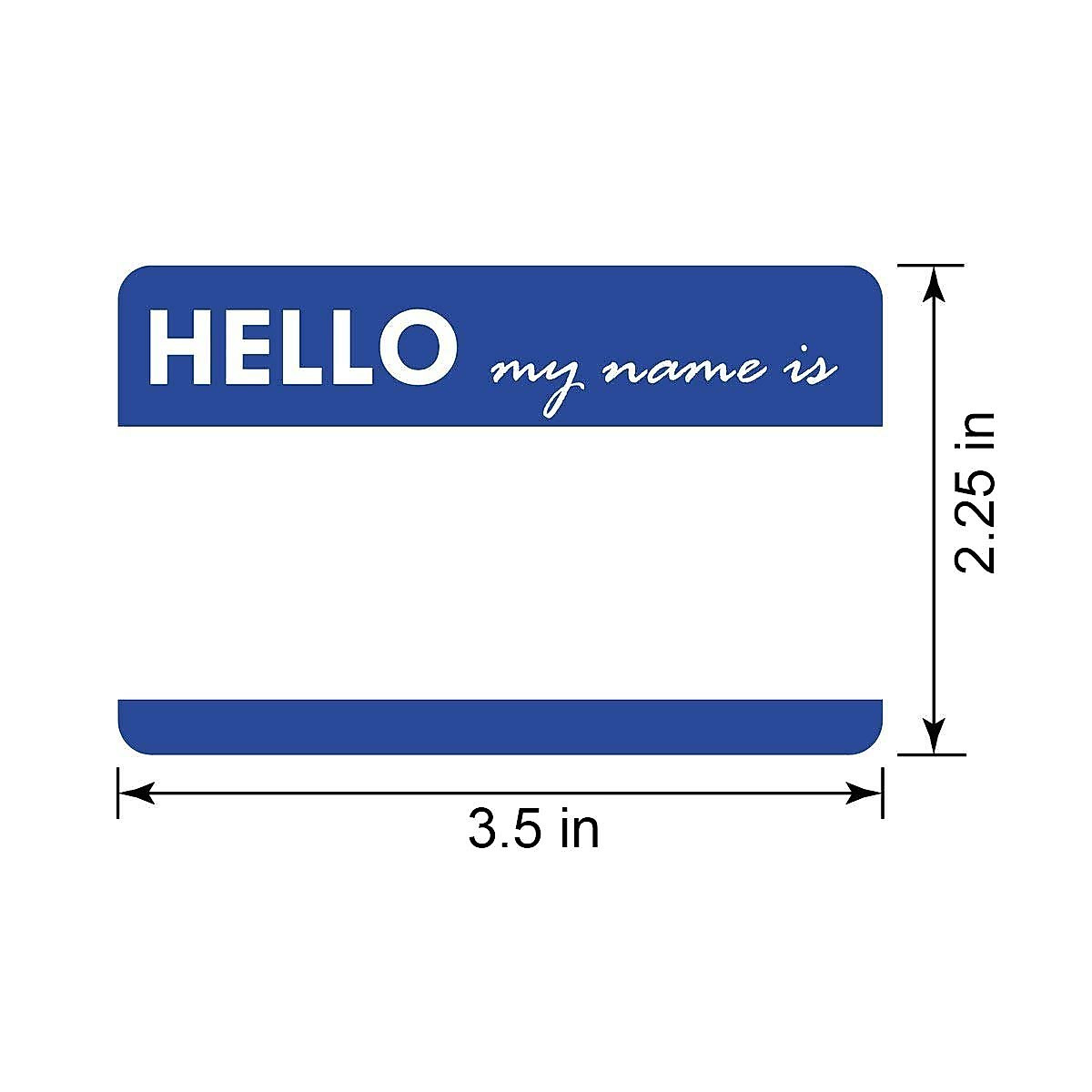 Cualfec 300Pcs Hello My Name is Stickers Colorful Name Badge Stickers 3.5 x 2.25 inches - 6 Color per Sheet (50 Sheets)