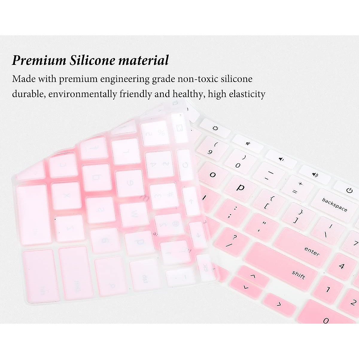 Keyboard Cover for 15.6" Acer Chromebook 315 CB315-3HT/Acer Chromebook 715 CB715/17.3" Acer 317 Chromebook Laptop with Numeric Keypad, Acer Chromebook 15 CB315-3HT-C296/C6XF/C16B Skin-Gradual Pink