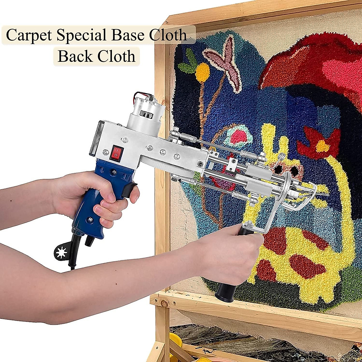 Primary Tufting Cloth with Marked Lines,Rug Backing Fabric,Monks Cloth for Cut/Loop Pile Tufting Gun, Punch Needle (82.7x78.7in)