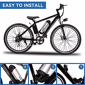 X-go 36V 10Ah Ebike Battery Lithium Li-ion, Electric Bike Battery with Charger and Holder for 200W 250W 350W Electric Bicycle Motor, for Modified Bike/Daily/Outdoor/Widely Applicable