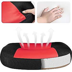 Yaheetech High Back Ergonomic Office Chair Mesh Back Swivel Task Chair Executive Rolling Chair Gaming Chair with Lumbar Support, Leather Seat