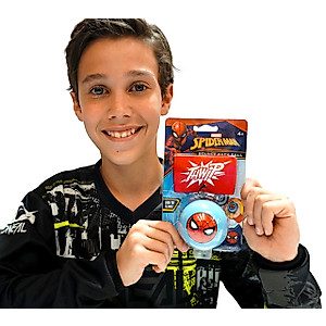 JA-RU Marvel Spiderman Sports Wrist Bounce Back Balls (1Unit) Returning Bouncy Ball Toys, Foam String Attached Rebound. Stuffers Kids & Adults Fidget Stress Toy 6820-1