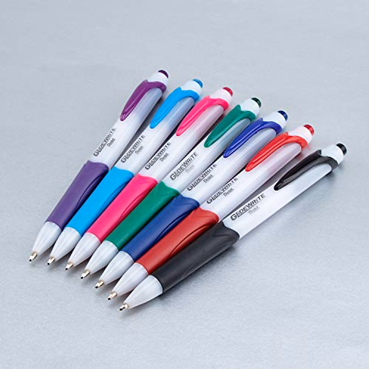 Pentel GlideWrite Ballpoint Pen with TechniFlo Ink, (1.0mm) Medium Line, Black, 6 count (BX910-D)