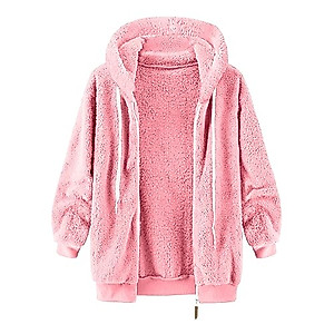 CHUOAND Winter Coats for Women Fuzzy,womens winter tops and sweaters clearance,womens tops sale or clearance,closeouts sale,sale,returns and refunds my orders return center,sales today