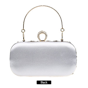 DA BODAN Womens Sparkly Rhinestone Crystal Clutch Bag Glitter Sequin Bridal Purse Evening Handbag for Wedding Party Prom