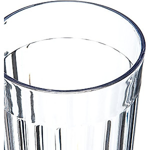 Carlisle FoodService Products 111607 Bistro Tumbler, 16 oz, Clear, Plastic (Pack of 1)