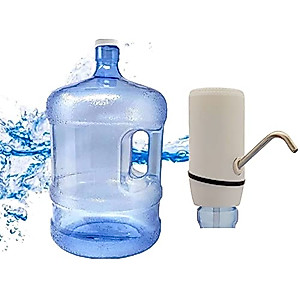 Water Bottle 5 Gallon and Electric Pump Dispenser Spout USB Rechargeable - Complete Bundle Set
