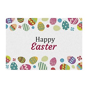 TUNKENCE Indoor Doormat Absorption Non-Slip Kitchen Water Flannel Eggs Easter Carpet Bathroom Decor Shag Rugs for Bedroom Area Rug Valentine's Doormat