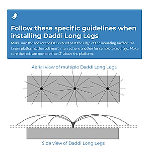 Bird Barrier Daddi Long Legs | 8-Ft Stainless Steel Bird Deterrent for Outside, HVAC, Boat, Docks - Effective Bird Repellent for Seagull, Pigeon, Woodpeckers, Ducks, and Large Birds | Scare Birds Away