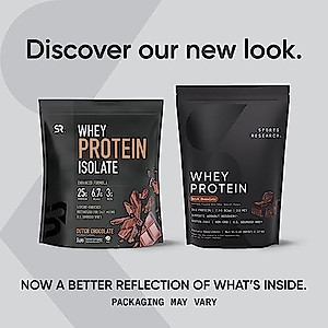 Sports Research Whey Protein - Sports Nutrition Whey Isolate Protein Powder for Lean Muscle Building & Workout Recovery - 5 lb Bag Bulk Protein Powder 25g per Serving - Dutch Chocolate, 56 Servings