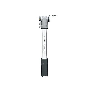 Topeak Pocket Rocket Master Blaster Bike Pump, Silver/Black, L x W x H ﻿22.2 x 4.2 x 2.5 cm / ﻿8.7” x 1.7” x 1.0”