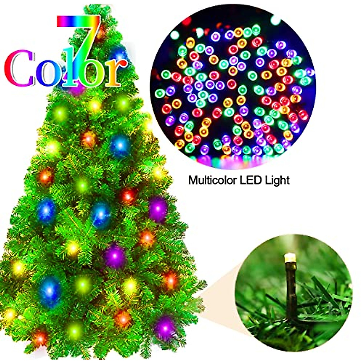 3 Pack Christmas Tree 1.5ft Battery Powered Mini Outdoor Christmas Tree Small Christmas Tree with Lights for Yard, Patio, Garden