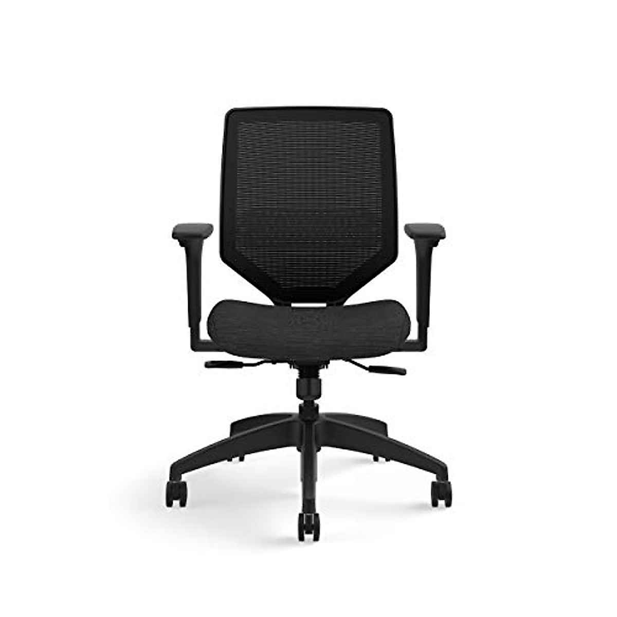 HON HONSVM1ALC10TK Solve Mid Task Chair with Mesh Back and Adjustable Lumbar Support, in Ink (HSLVTMMKD), Black