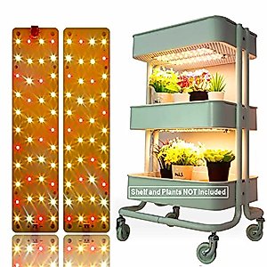 DOMMIA Grow Lights, Full Spectrum 12W(120W Equiv) Grow Light for Indoor Plants, 84 LEDs Sunlike Plant Grow Light with On/Off Switch for Seed Starting, Hydroponics, Succulents & More, Easy to Assemble