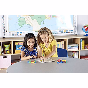 hand2mind Foam Pattern Blocks, Foam Shapes, Geometric Shapes for Kids, Pattern Play, Toddler Pattern Blocks, Shapes for Kindergarten, 3D Shapes Manipulatives, Sorting Math (Set of 250)