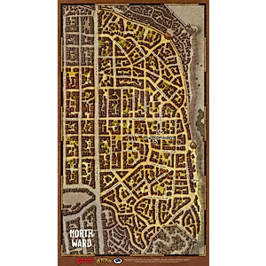 Gale Force Nine Dungeons & Dragons Waterdeep Dragon Heist Vinyl Map Set, Multi-Colored