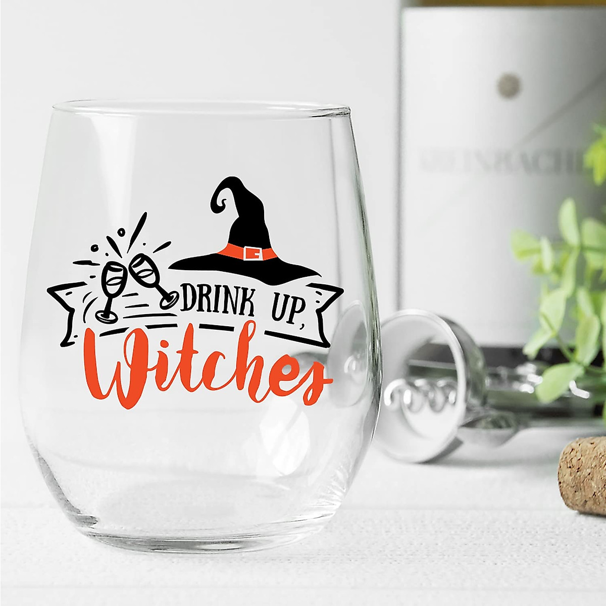 Toasted Tales If The Shoe Fits Halloween Glass Season Holiday Glassware | Spooky Glass Tumbler | Novelty Gifts For Her | Halloween Glass Witches Wine Glasses | Hocus Pocus Stemless Glass
