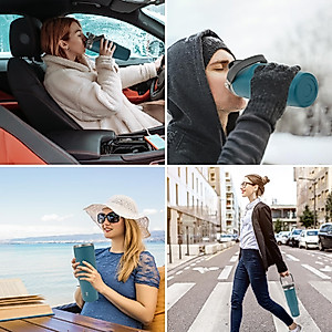 Riley Joy 32 oz 2.0 Stainless Steel Tumbler with Leak-Proof Lid and Straw, Double-Wall Vacuum Insulated Travel Mug for Coffee, Iced Tea, or Water - Ideal for Commutes and Outdoor