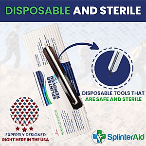 SplinterAid - Painless Splinter Removal Kit | Effortless Quick Splinter Out | Essential First Aid for Outdoors, Home, Travel | Ideal for Camping, Hiking, Woodworking, DIY Supplies | No Tweezers