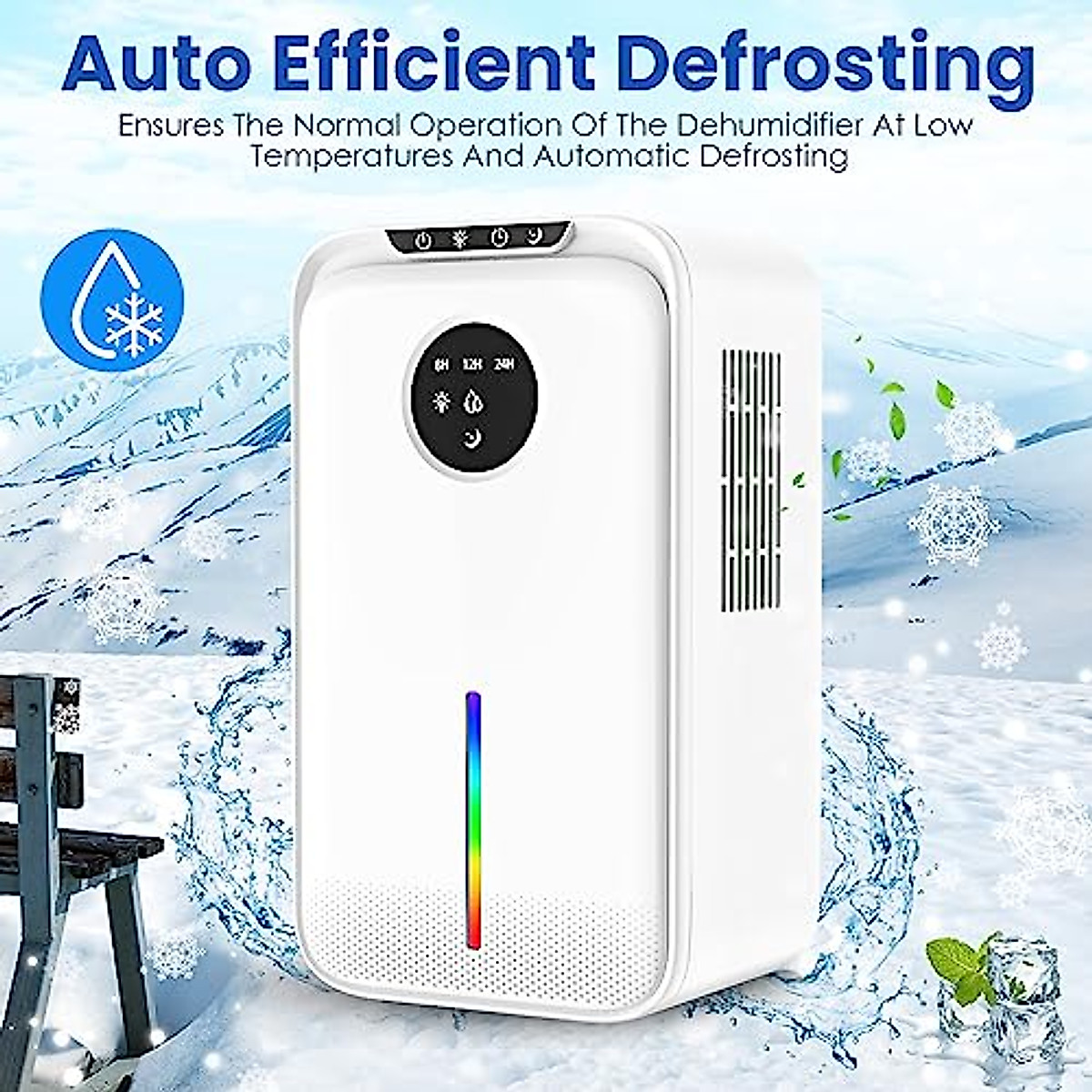 Lonxfy 95OZ Dehumidifiers for Home, 720 Sq.ft Portable Dehumidifier With Drain Hose Auto Defrost, Dehumidifiers for Room, Sleep Mode Quiet Small Dehumidifiers for Bedroom Bathroom Basements Closet RV