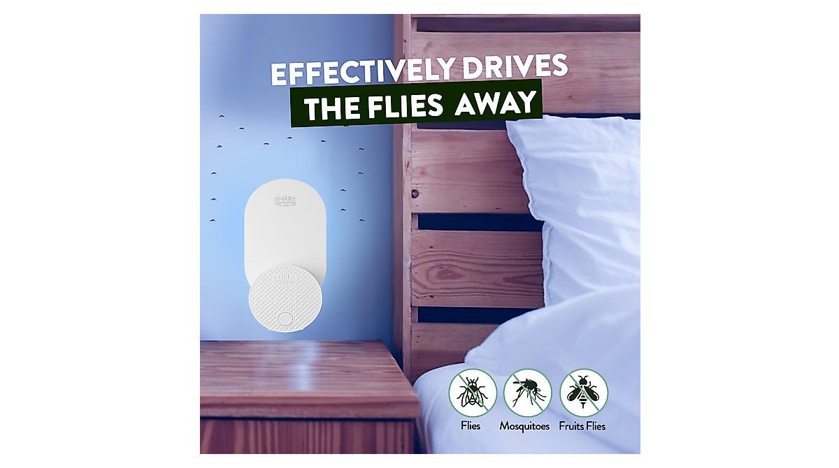 Smart Protector Electronic Fly Trap Kit - 2 Devices + 4 Glue Board ...
