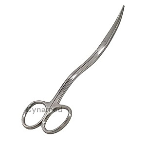 Applique Scissors 5" With Duckbill Edge Shaped Paddle Machine Embroidery Double Curved Scissors 6" For Art,Crafting, Fabric,Needlework Embroidery (Curved Embroidery Scissors 6"+ Applique scissors 5")