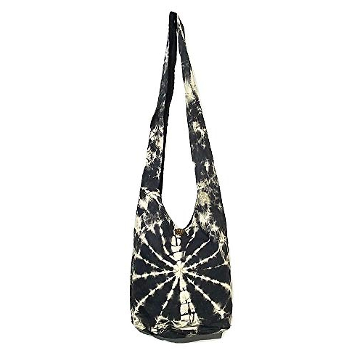Original Collections Black and White Tie Dye Crossbody Shoulder Bag Large