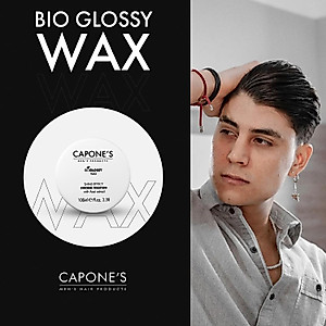 Capone´S Men Bio-Glossy Wax Shine Effect Strong Fixation - With Extract Acai 100 ml / 3.38 oz
