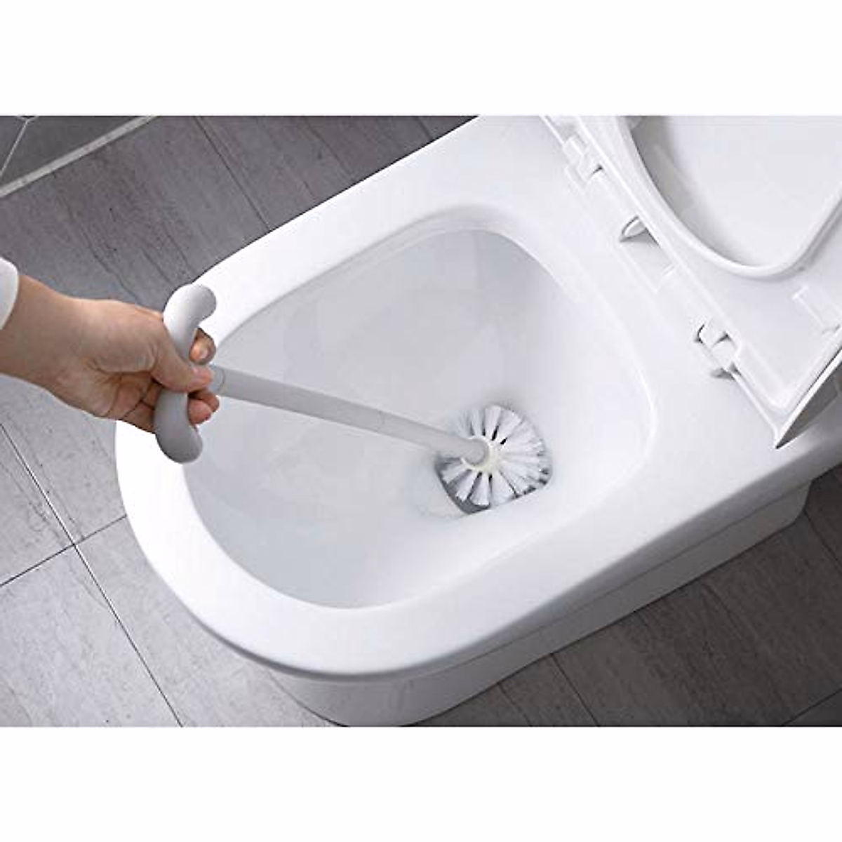 Bathroom Toilet Bowl Brushes,Toilet Brush,Deep Cleaner Toilet Brushes,Floor Standing Toilet Brush Set,for Home Hotel Bathroom-Blue