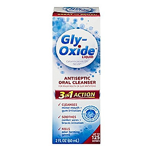Gly-Oxide Alcohol-Free Antiseptic Mouth Sore Rinse, 2 oz, Packaging May Vary
