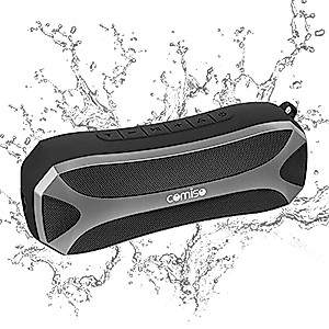 comiso Portable Bluetooth Speakers, Waterproof IPX7 Outdoor Speaker with Light, 20W Loud Sound Powerful Bass, Dual Stereo Pairing, Handsfree Call Bluetooth 5.0 24 Hours for Travel Mountaineering