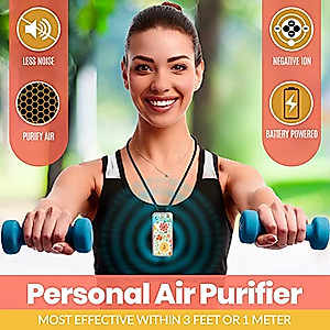 Portable Air Purifier Necklace - Rechargeable and Wearable Personal Air Device for Kids and Adults - Negative Ion Generator, Portable & Travel Size