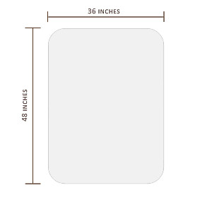 HOMEK Office Chair Mat for Hardwood Floor, 1/8" Thick 48" x 36" Crystal Clear Desk Chair Mat for Hard Floors, Plastic Floor Protector Mat for Office Chairs