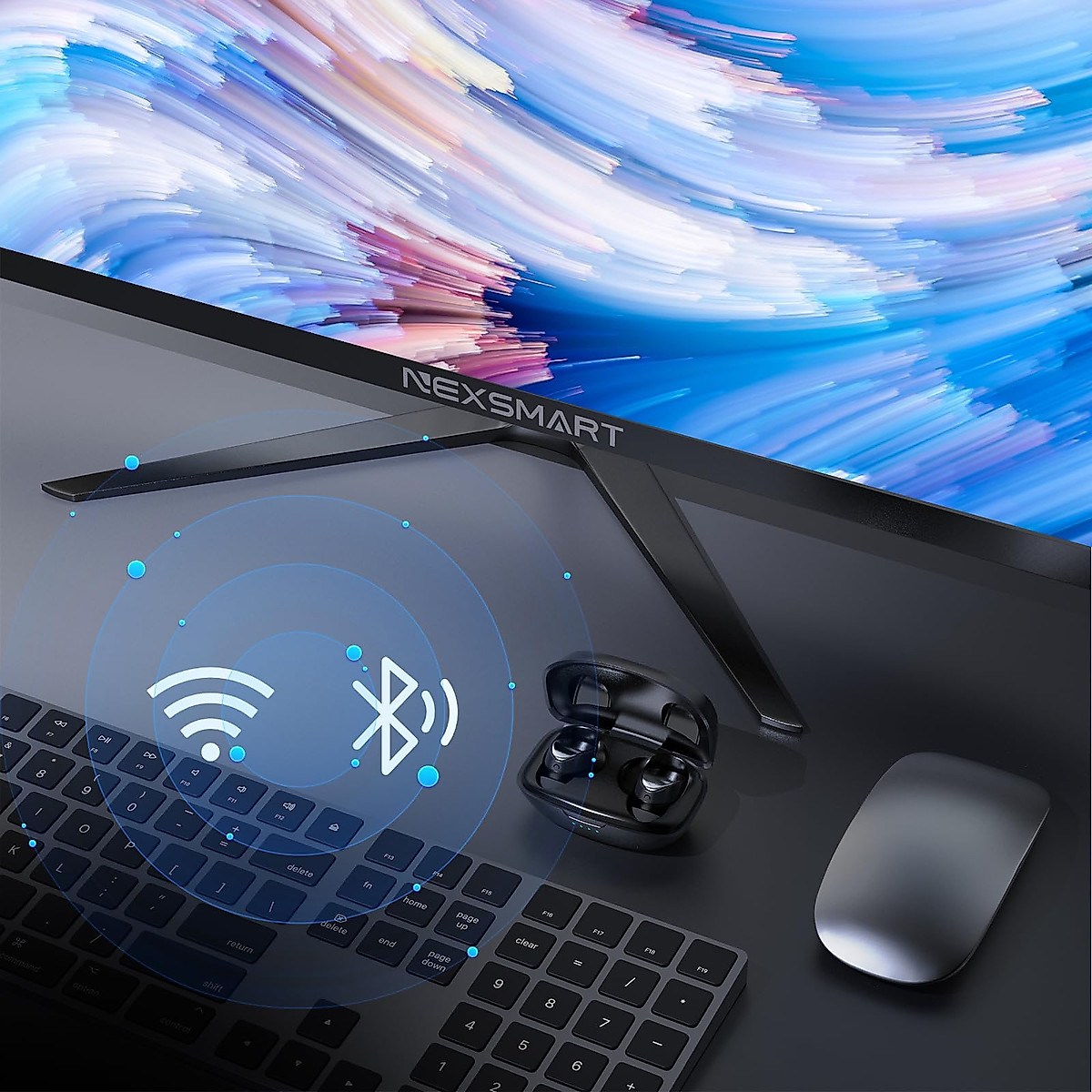 SAINTDISE All-in-One Desktop Computer Celeron N5095 2.9Ghz All-in-One PC 23 inch 8GB RAM 512GB SSD 1920 * 1080 IPS Display Desktop Computer with Dual-Band WiFi & Bluetooth,Keyboard and Mouse