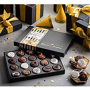 Birthday Gift Basket - Happy Birthday Cookies - Chocolate Covered Cookies - Chocolate Gift Box - Gourmet Food Gifts (Extra Large Box)