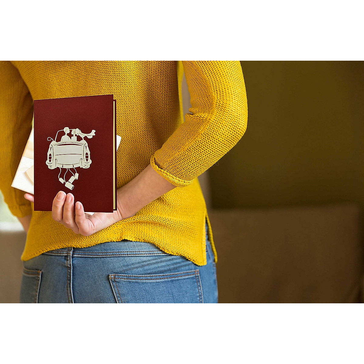 Diese-Klappkarten Wedding Card Car I Elegant and Elegant Wedding Card for Bride and Groom | Gift Idea for Wedding Gift | Gift and Card for Wedding | L19