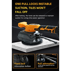 Tile Vibration Leveling Machine for dew01t 20V Max Battery (Battery NOT Included), Tiler Vibrator Tool (Battery NOT Included) YELLOW